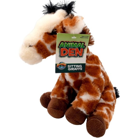 Animal Den | Toys | Sitting Giraffe Plush Collectible Stuffed Animal ...